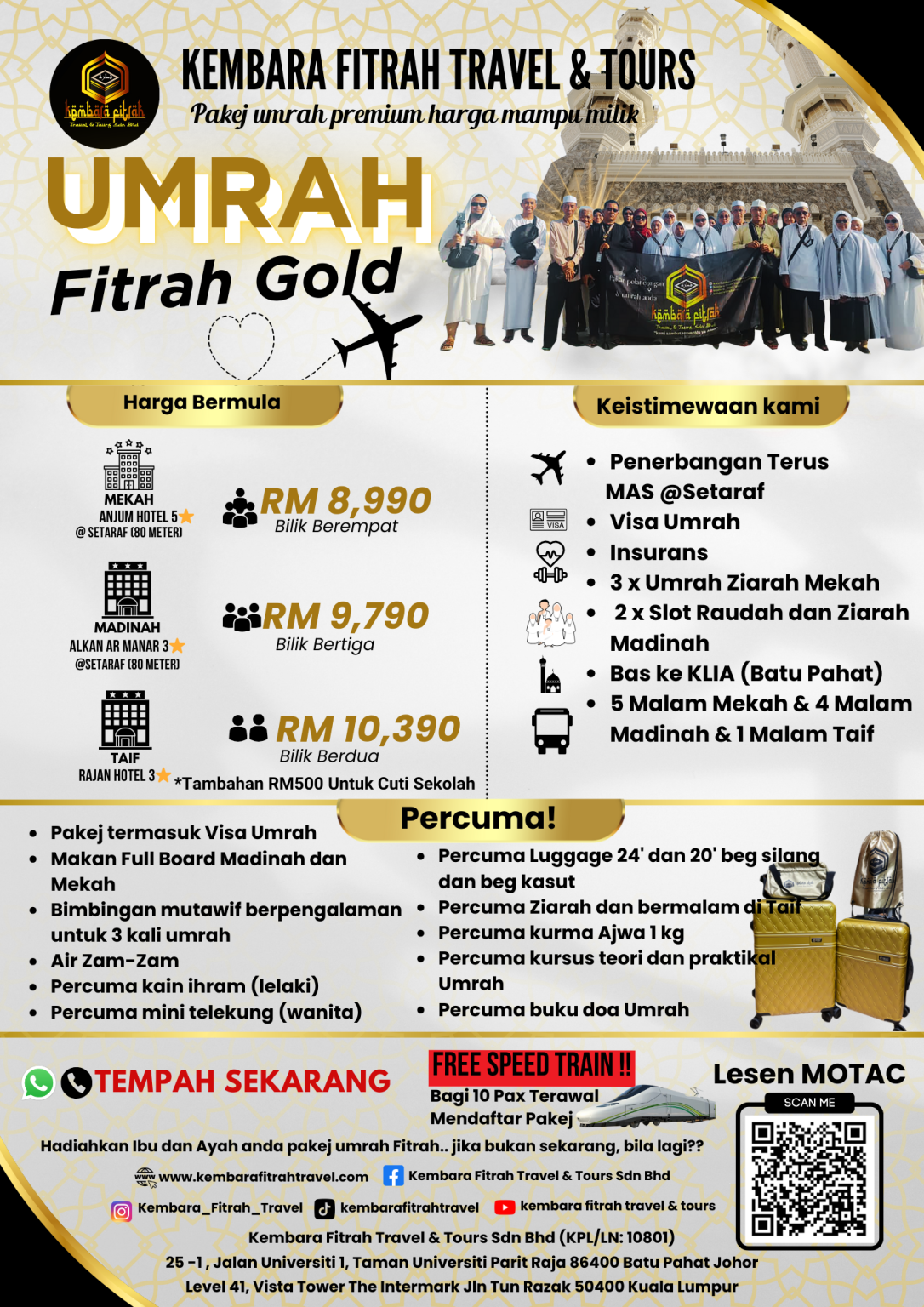 PAKEJ UMRAH FITRAH GOLD – kembara fitrah travel