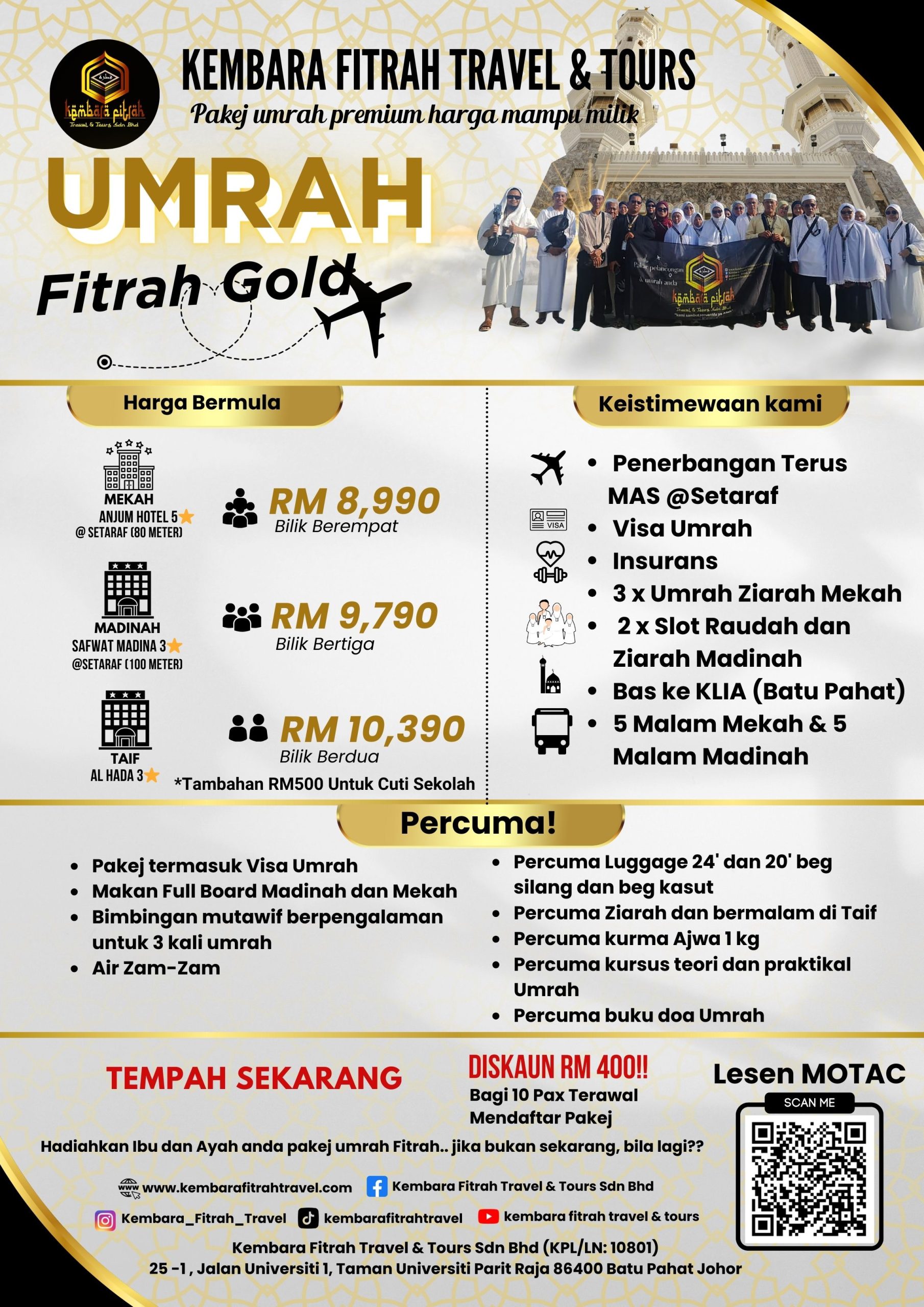 PAKEJ UMRAH FITRAH GOLD – kembara fitrah travel